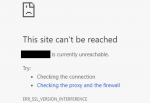 ERR_SSL_VERSION_INTERFERENCE error on Chrome