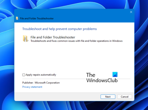 Windows File and Folder Troubleshooter will fix Explorer problems