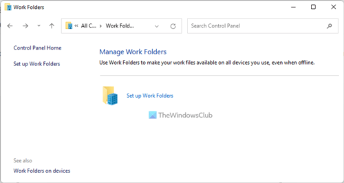 How to set up Work Folders in Windows 11