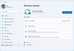 Where to find Windows Update History in Windows 11