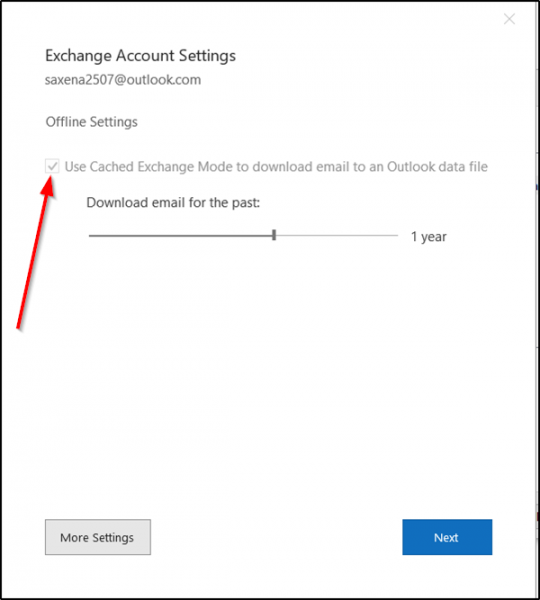 How to change how much email to keep offline in Outlook