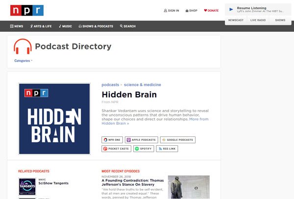 Best free Podcast Directories to listen to popular Podcasts