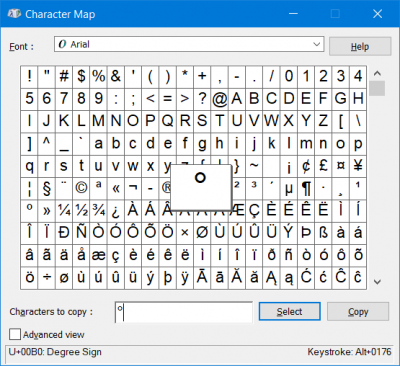 How to insert the Degree symbol on Windows 11/10