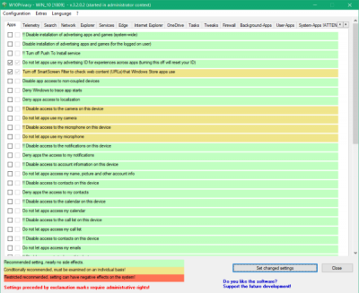 W10Privacy lets you Turn off Windows Privacy Settings