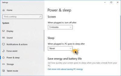 Windows PC goes to sleep automatically randomly