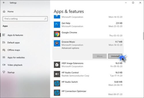 How to uninstall Media Player app from Windows 11/10