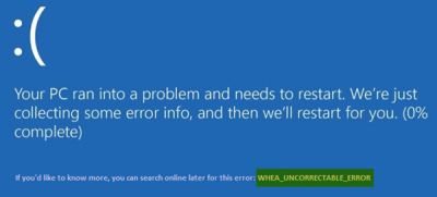 WHEA UNCORRECTABLE ERROR 0x00000124 BSOD [Fix]