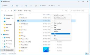 Remove or Add Columns to Folders in Explorer in Windows 11