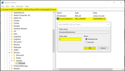 How to block or disable Downloads in Chrome and Firefox on Windows