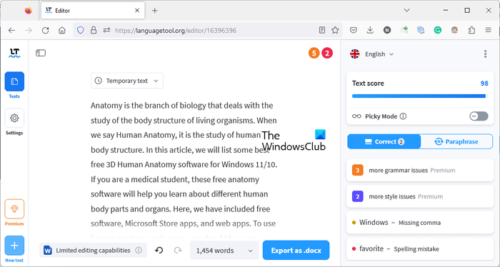 LanguageTool: Free Grammar & Spell Checker, Desktop Software & Online Tool LanguageTool: Free Grammar & Spell Checker, Desktop Software & Online Tool