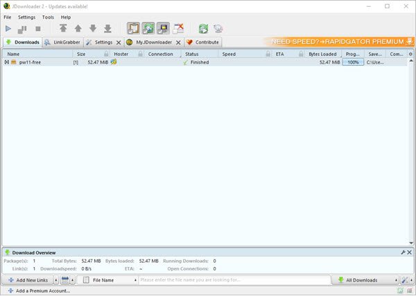 JDownloader is an advanced download manager for Windows