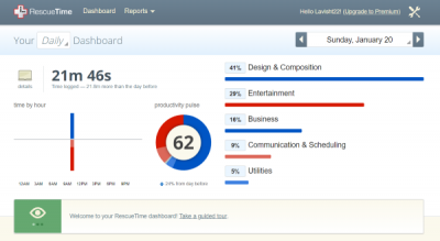 RescueTime Lite is a free Time Tracking and Productivity software