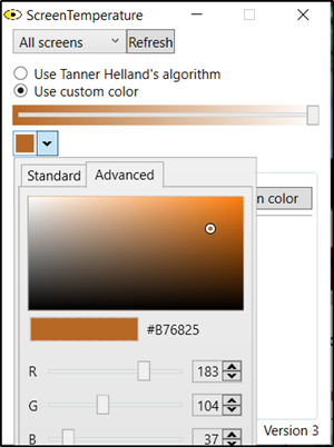 Manage screen color temperature with ScreenTemperature for Windows