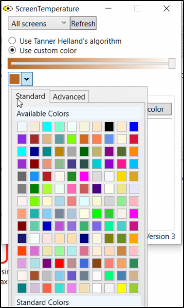 Manage screen color temperature with ScreenTemperature for Windows