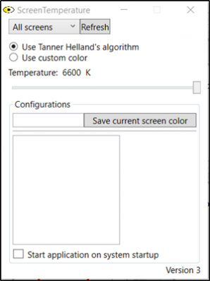Manage screen color temperature with ScreenTemperature for Windows