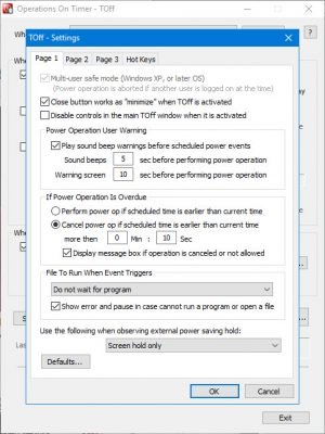TOff is a Power Saver & Shutdown Scheduler for Windows PC