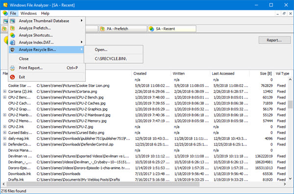 Windows File Analyzer helps you decode and analyze special OS files