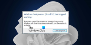 Windows Host Process Rundll32 has stopped working; Fix Rundll32 error