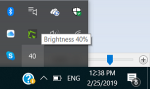 BrightnessTray: Change Brightness or Turn off display with a click