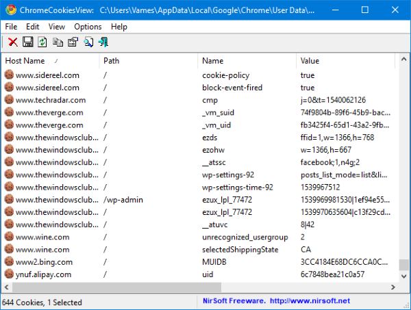How to view Cookies in Chrome, Edge, Firefox browser