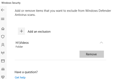 How to exclude Folder from Windows Defender in Windows 11/10