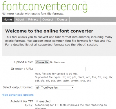 List of best Free Online Font Converter websites