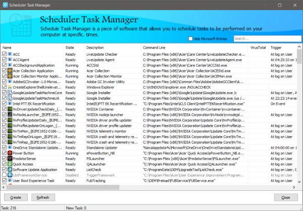 Manage Windows Startup items using HiBit Startup Manager