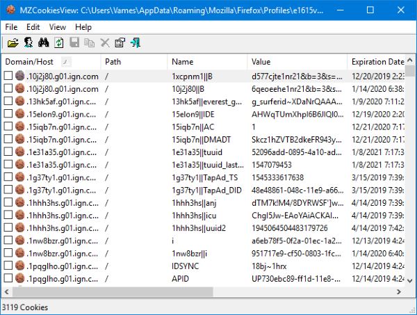How to view Cookies in Chrome, Edge, Firefox browser