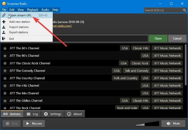 Screamer Radio is a good Internet Radio app for Windows PC
