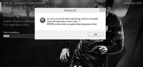 ISDone.dll error, Unarc.dll returned error code on Windows 11