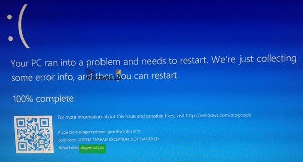 Fix dxgmms2.sys BSOD error on Windows 11/10 computer Fix dxgmms2.sys BSOD error on Windows 11/10 computer
