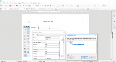 How to create a fillable PDF form in LibreOffice
