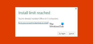 How to deactivate Office if you see a Install limit reached message