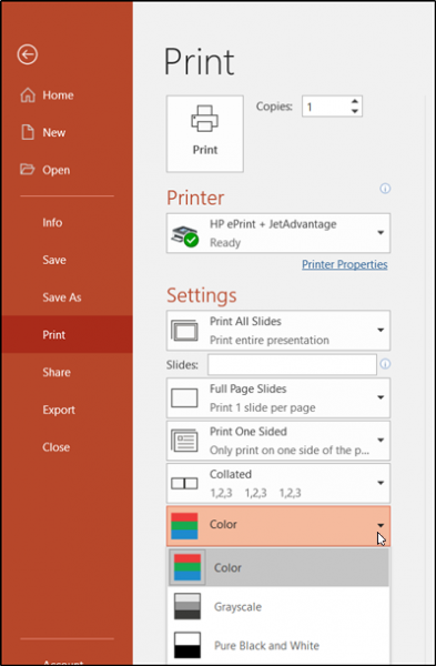 How to print PowerPoint slides with Speaker Notes