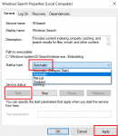 Enumerating user sessions to generate filter pools failed - Windows Search