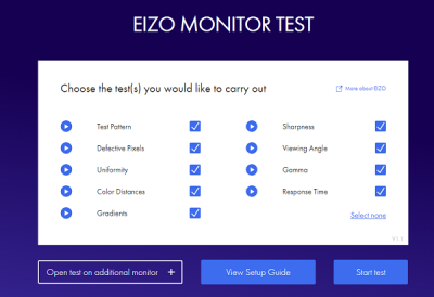Test Computer Monitor for Gaming & Motion Handling