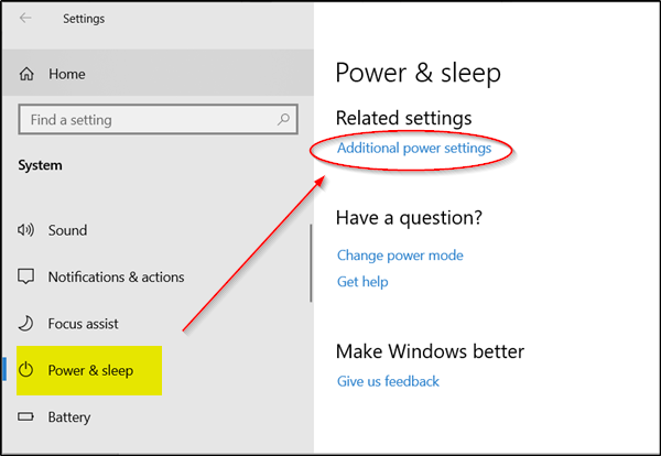 Yellow triangle with exclamation mark on Battery symbol on laptop