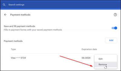Prevent Firefox or Chrome from saving your Credit Card Information