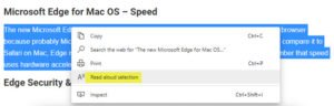 Make Edge browser Read Aloud eBook, PDF or Web pages
