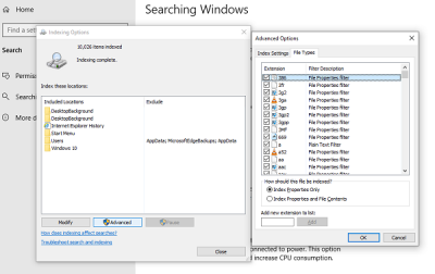 Windows Start Menu Search not searching the entire PC