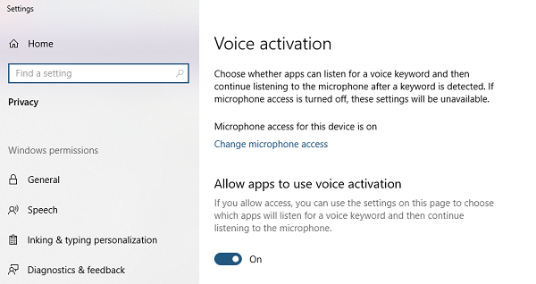 Voice Activation Troubleshooting in Windows 11/10