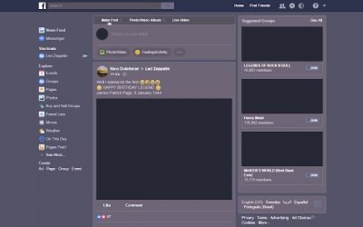 How to change Facebook color scheme and style