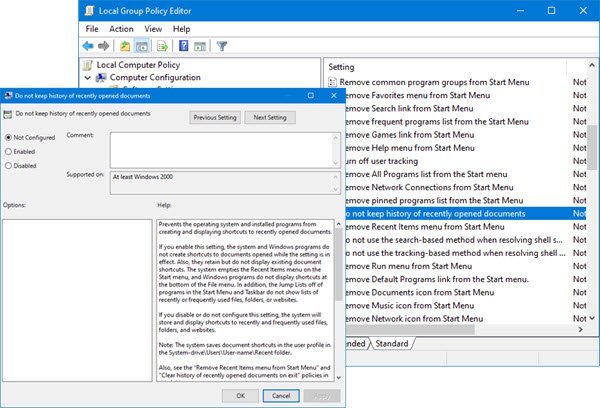 Recent items not visible under Taskbar icons in Windows 11/10