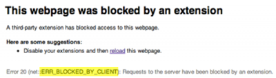 Fix ERR_BLOCKED_BY_CLIENT Chrome error