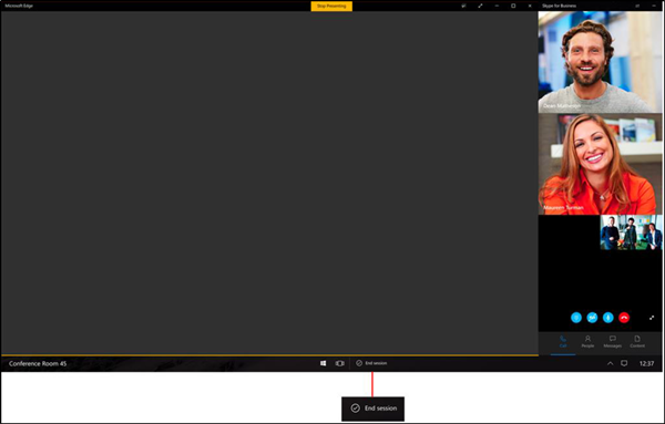End a Meeting and save changes in Microsoft Surface Hub