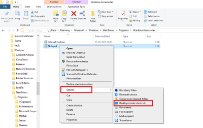 How to put Sticky Note or Notepad on Desktop in Windows 11/10