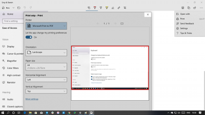 New features in Snip and Sketch app of Windows 10