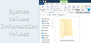System Volume Information folder in Windows 11/10