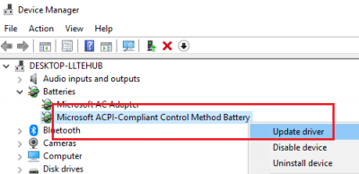 Windows laptop turns off when unplugged even with new Battery