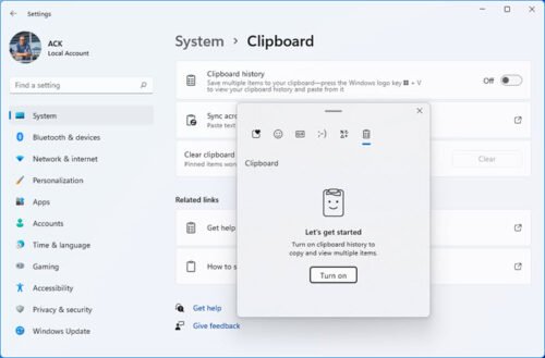 How to use New and Improved Clipboard in Windows 11
